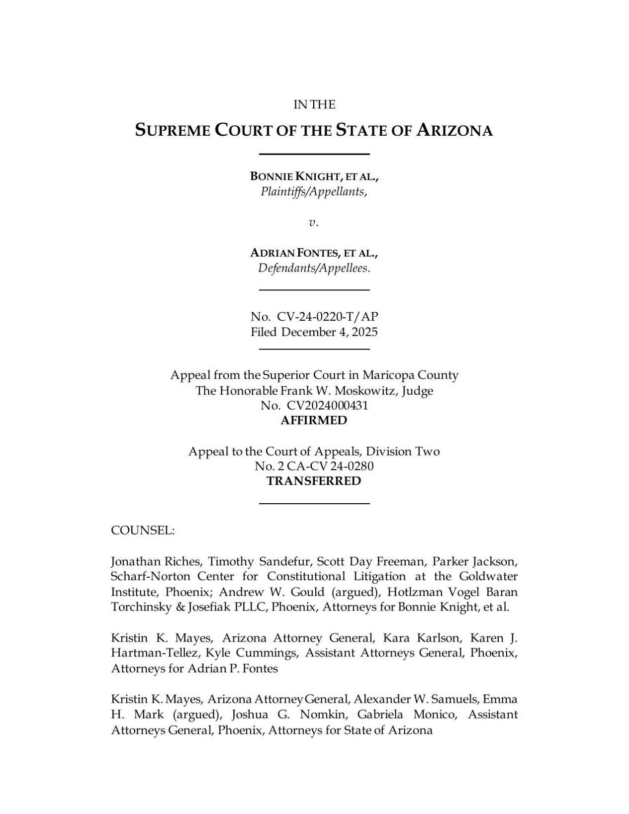 Arizona Supreme Court ruling supports voter-approved judicial system ...