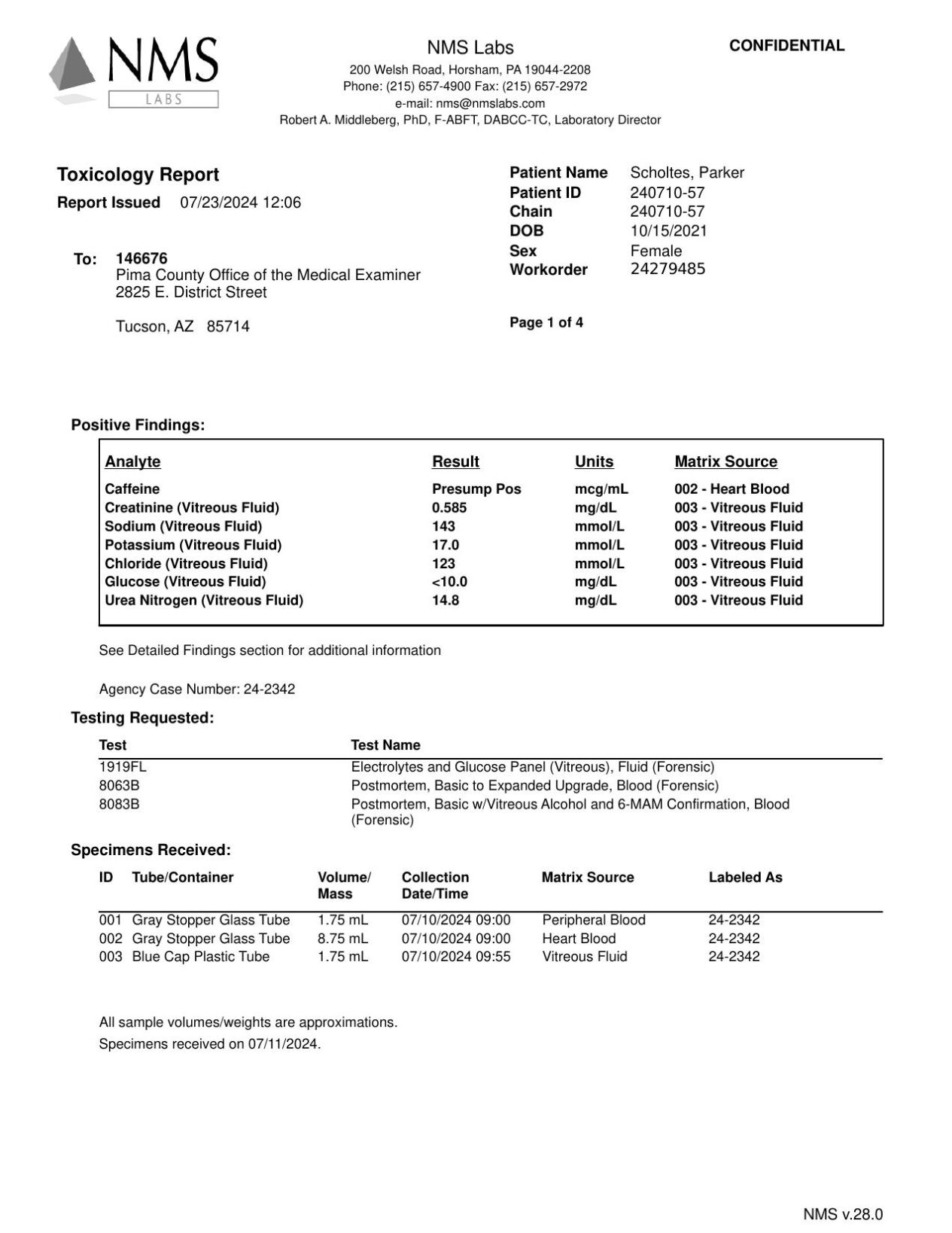 Scholtes Toxicology report | | kvoa.com