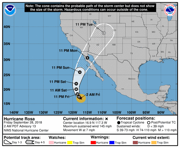 The Latest: What we know (and don’t know) about Hurricane Rosa ...