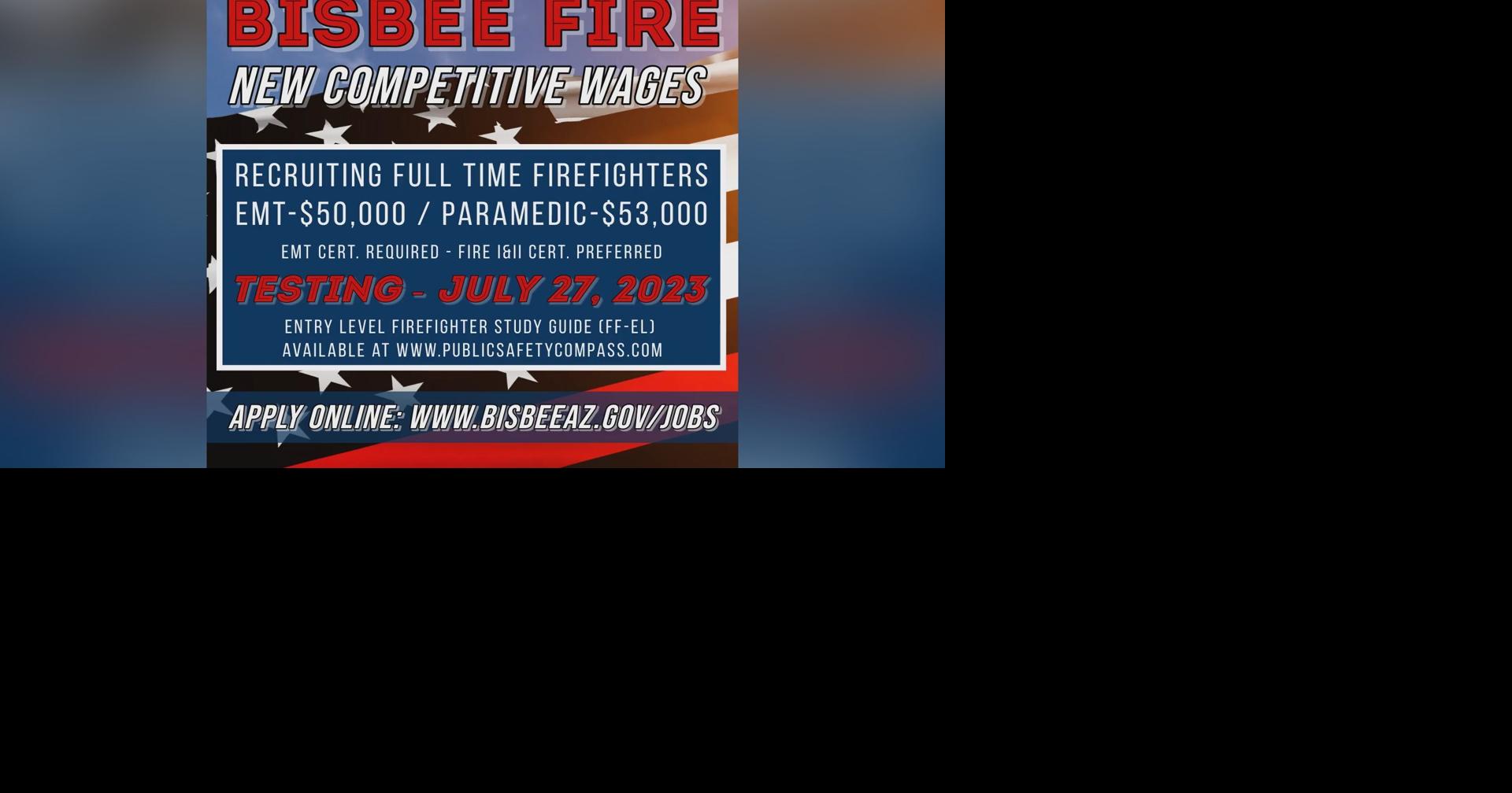 Bisbee fire department looking to add four new people to their team ...