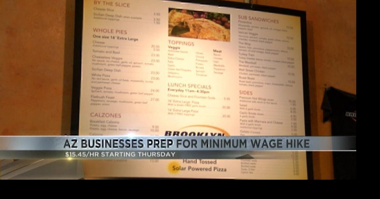Arizona businesses prep for minimum wage hike | Video | kvoa.com