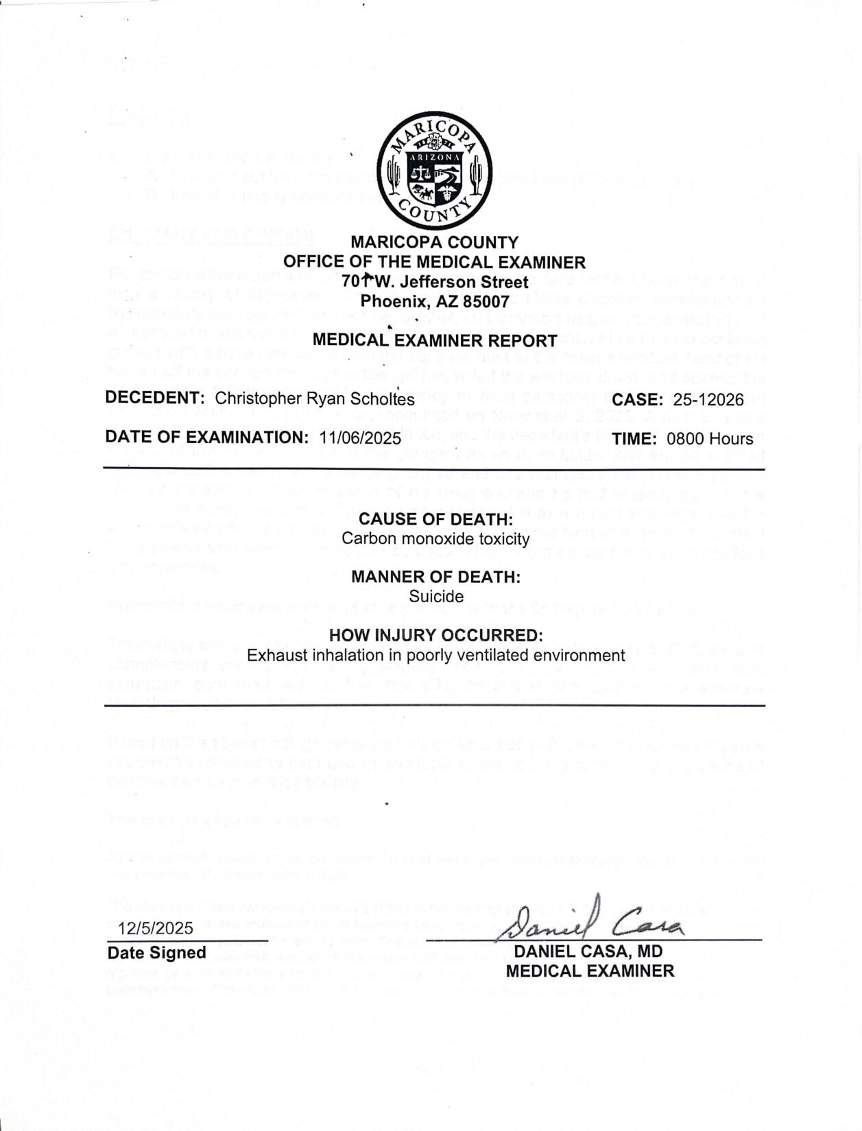 Medical Examiner's summary contains new details in the death of ...