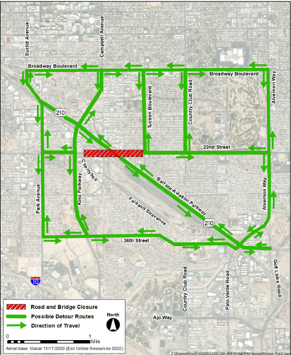 Detour map | | kvoa.com