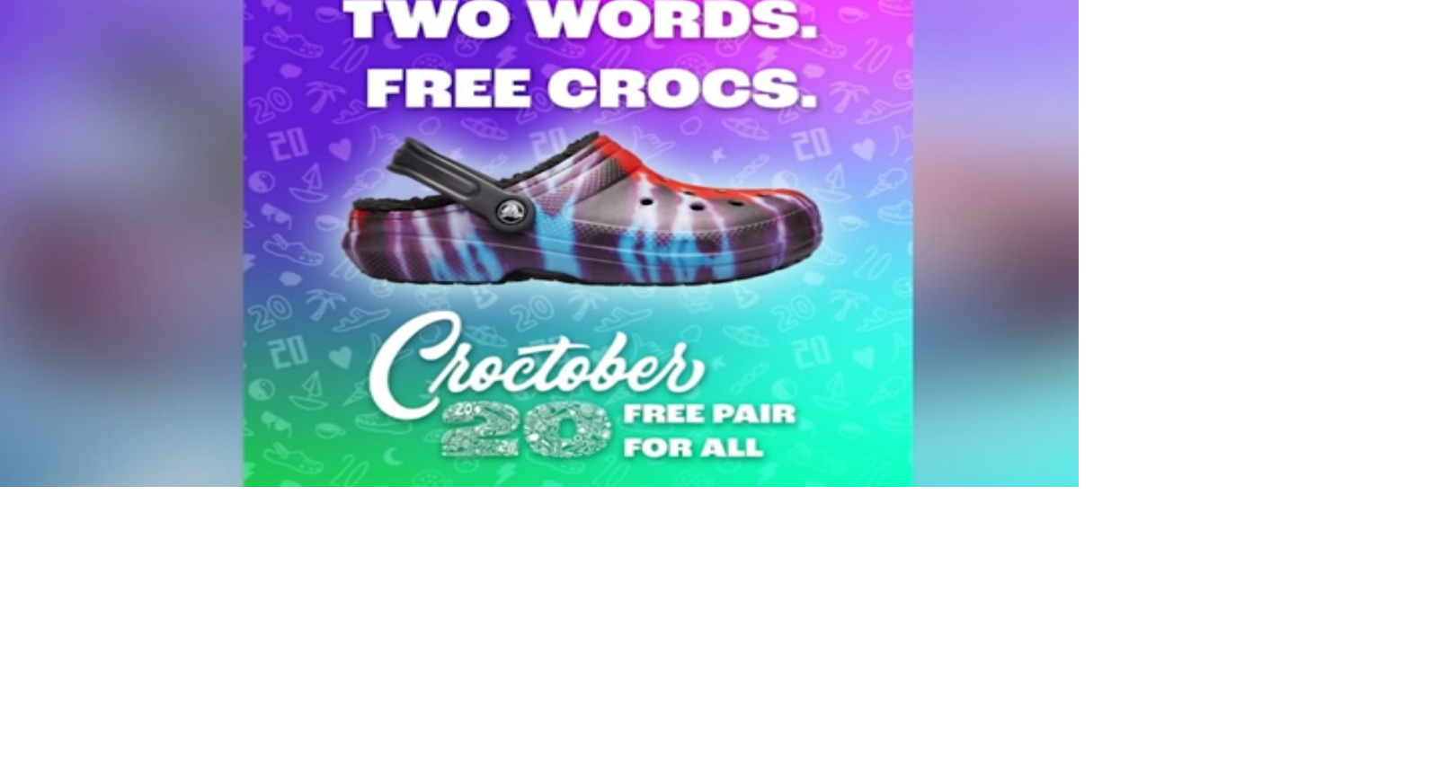 Crocs celebrating 20th anniversary with 'Croctober' giveaway | National ...