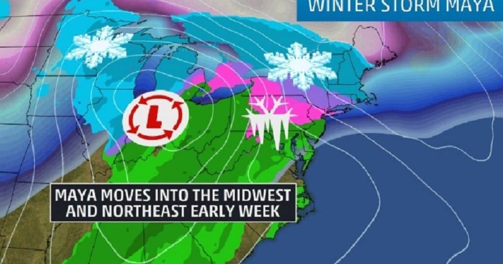 Winter Storm Maya will hammer the Midwest, Northeast with snow, ice ...