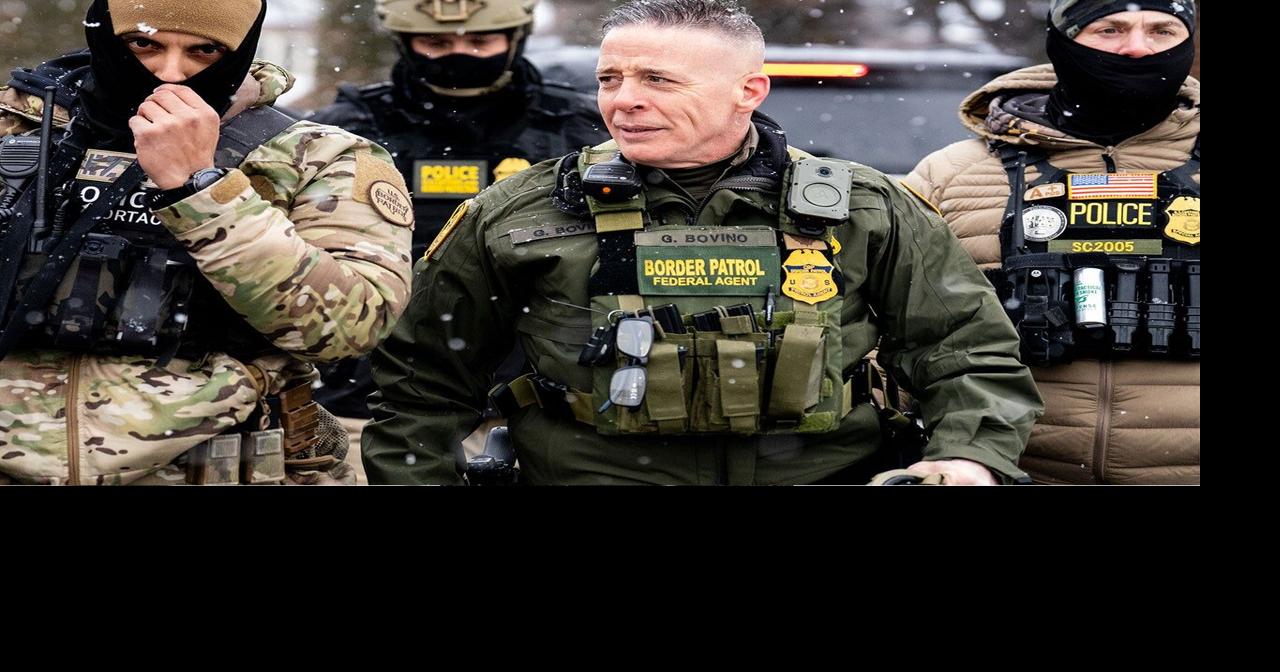 Border Patrol Commander Greg Bovino walks alongside BORTAC officers at ...