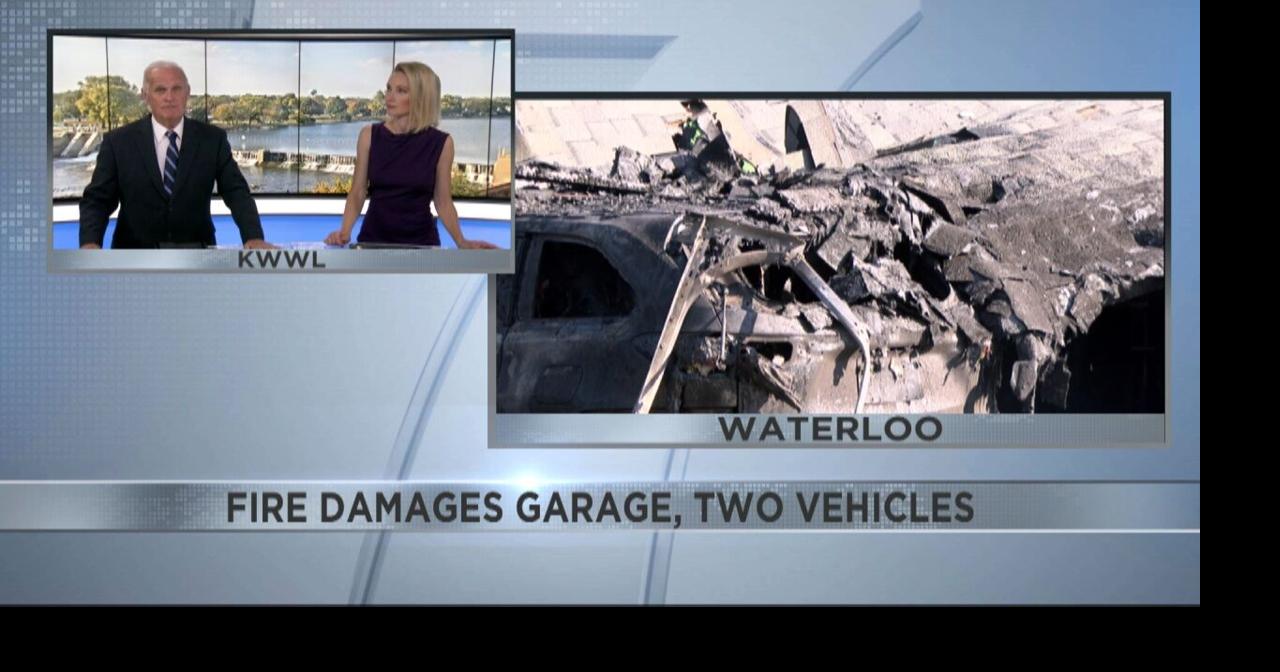 Waterloo fire damages garage and two vehicles | Video | kwwl.com