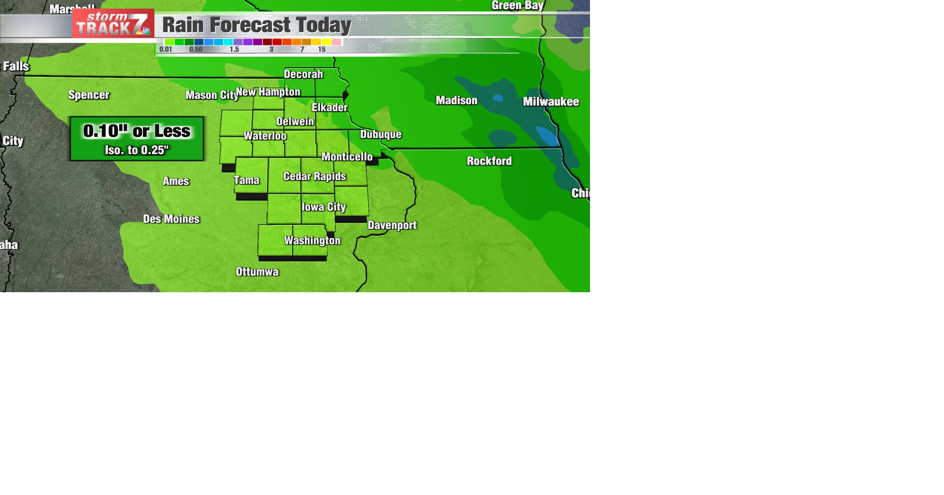 TRACKING: Scattered afternoon showers and storms | Forecast | kwwl.com