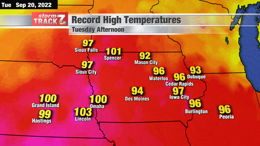 Record High Temperatures Tuesday | Schnack's Weather Blog | kwwl.com
