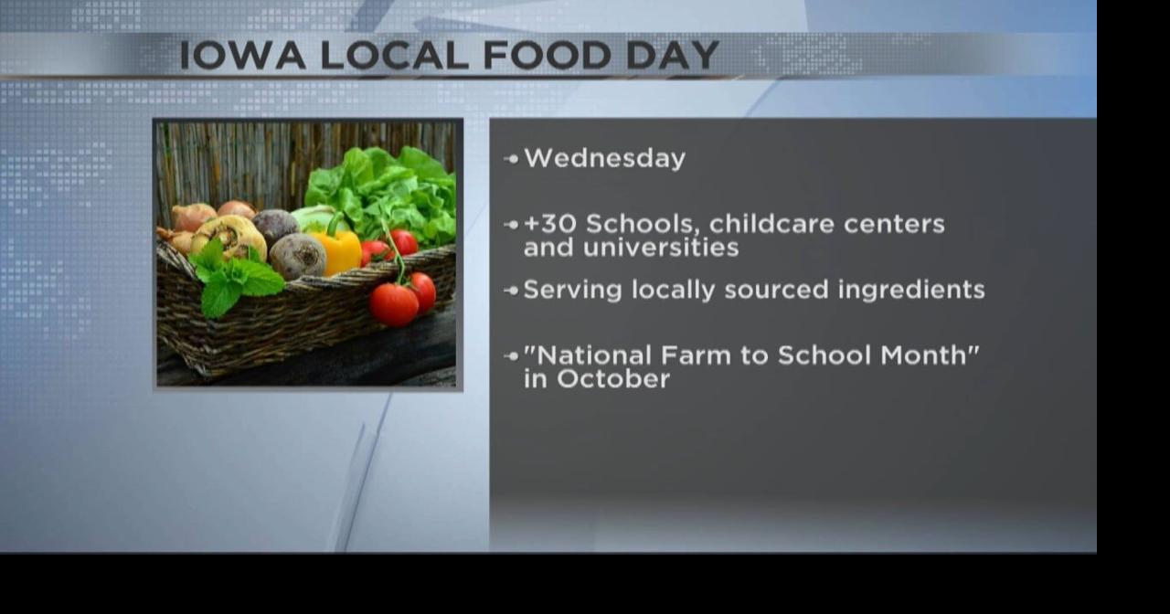 Iowa Schools and care centers to use local ingredients on 'Iowa Local ...