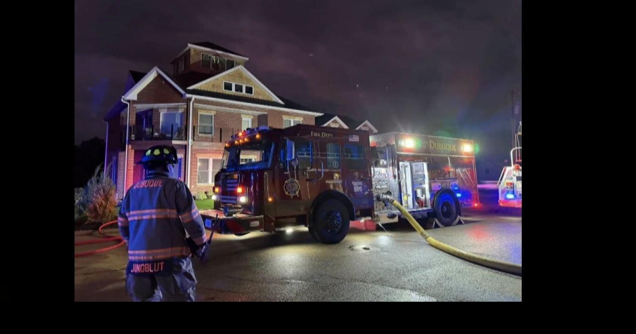 Dubuque Fire Department responds to house fire after it gets hit by ...