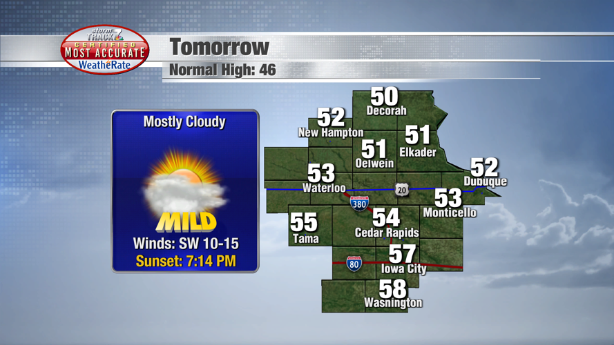 TRACKING: A warmer than normal work week | Forecast | kwwl.com