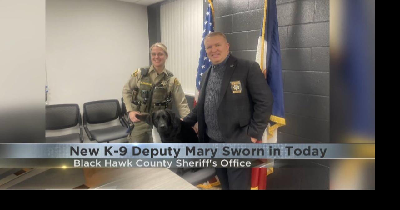 Black Hawk County Sheriff's Office swears in new K9 | Waterloo | kwwl.com
