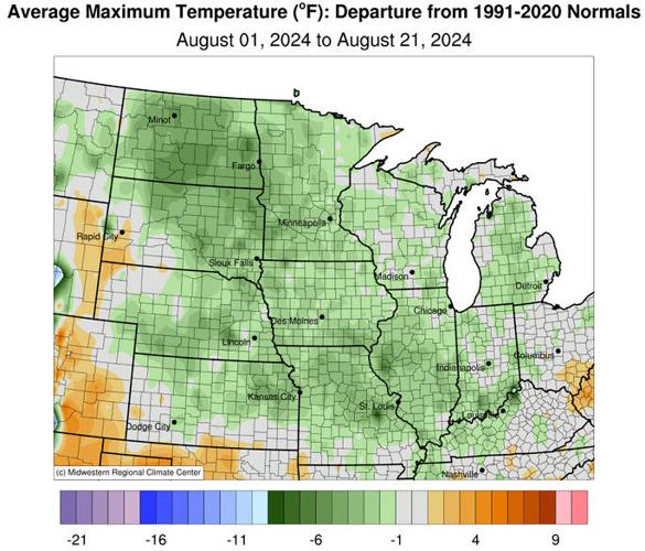 Cool and Dry August....so far | Schnack's Weather Blog | kwwl.com