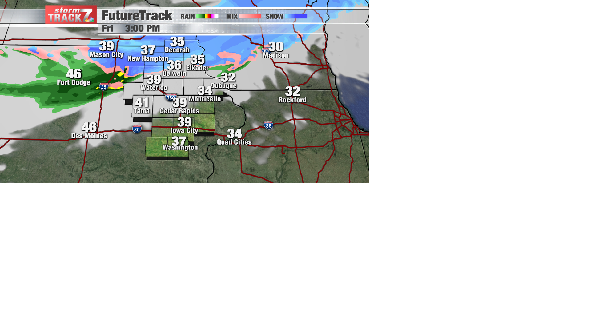 TRACKING: Scattered rain/snow showers | Forecast | kwwl.com