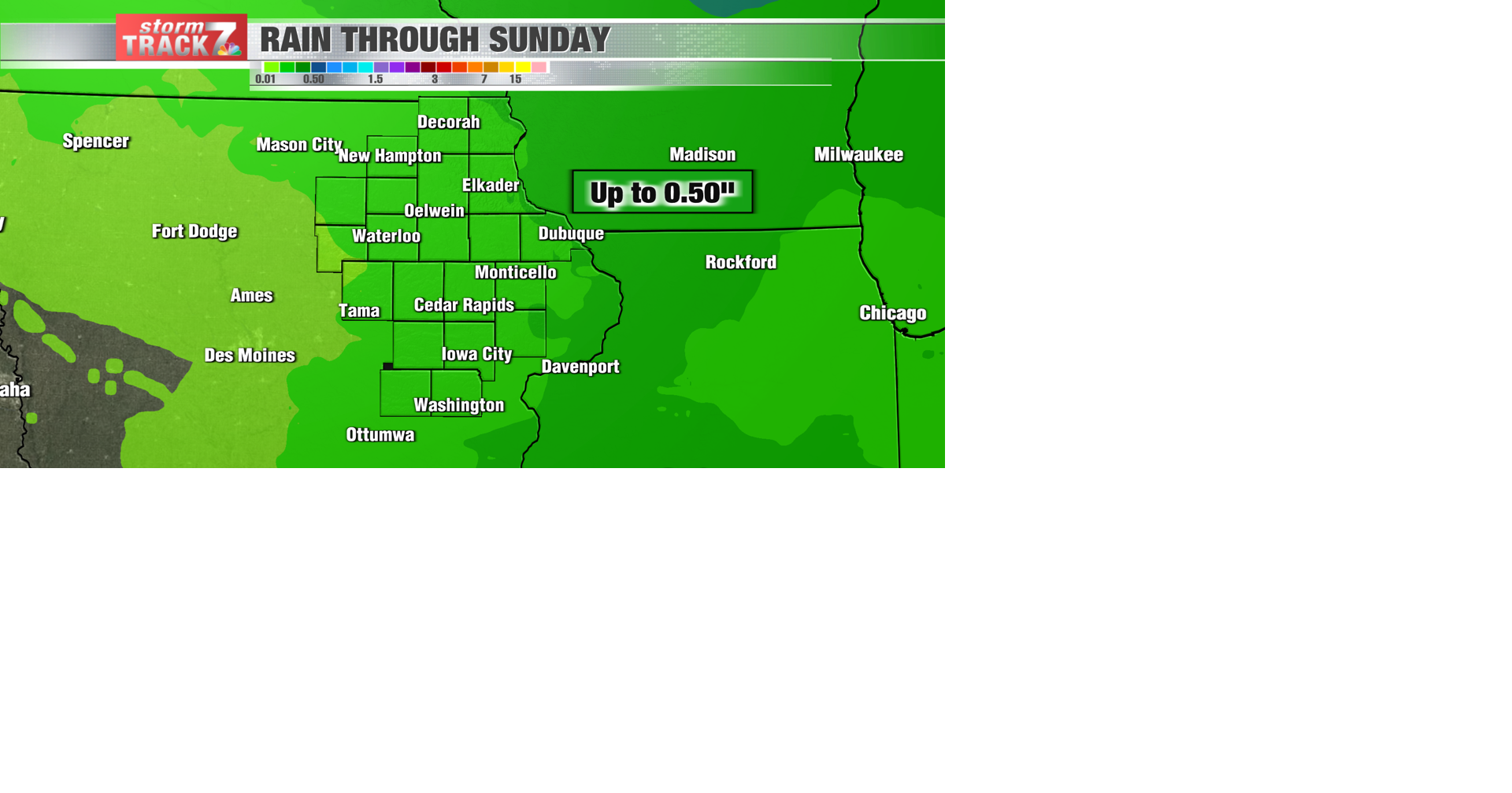 TRACKING: Light rain chances this evening and Sunday | Forecast | kwwl.com