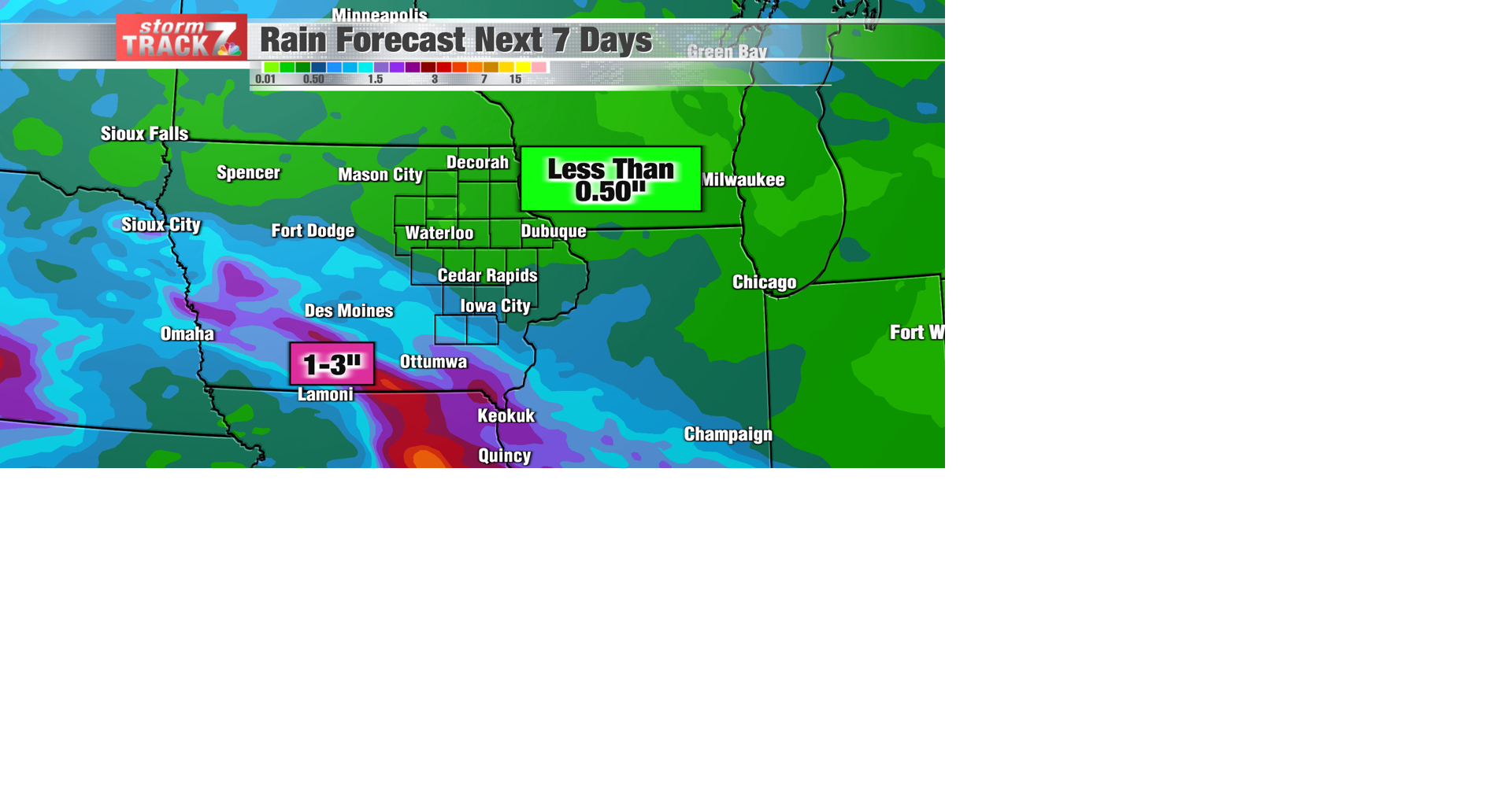 TRACKING: Chance of showers/storms south | Forecast | kwwl.com