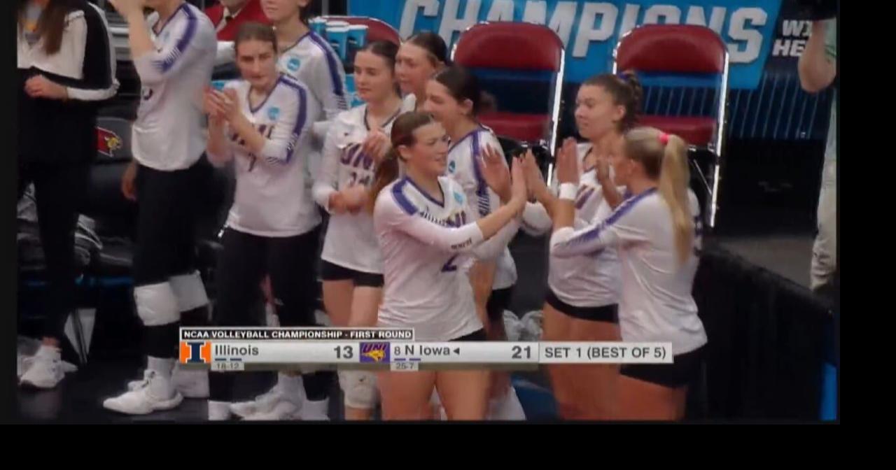 UNI beats Illinois 3-1 in the first round olf the NCAA Volleyball ...