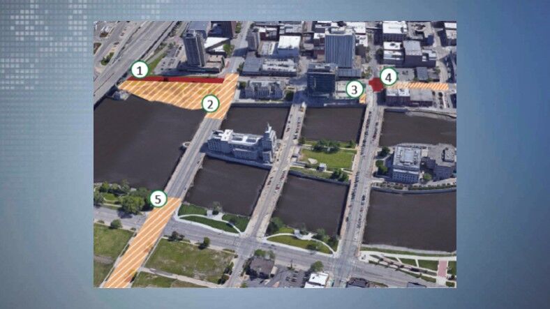 Multiple construction projects in downtown Cedar Rapids related to ...