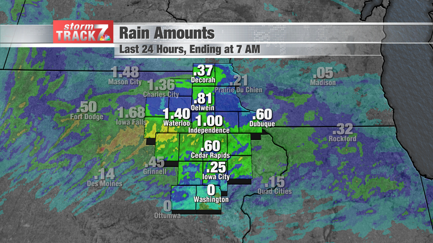 Significant rainfall totals from storms yesterday evening (5/8) into ...
