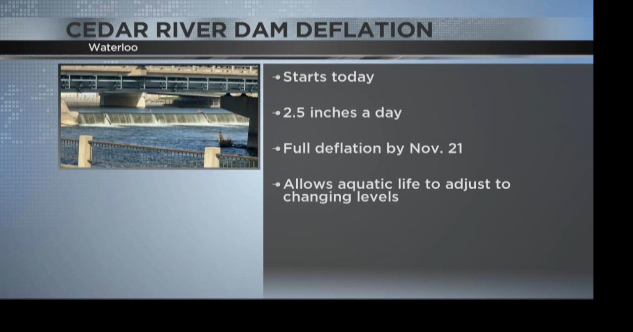 Cedar River dam deflation begins in Waterloo | Video | kwwl.com