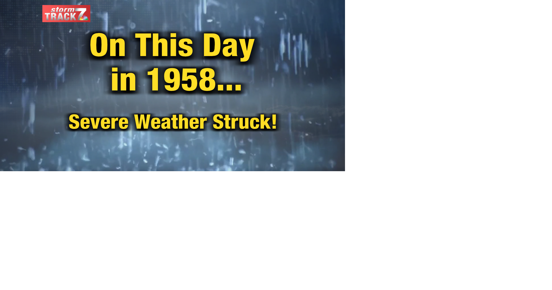 On this day in 1958... Large hail and intense flooding! | Schnack's ...