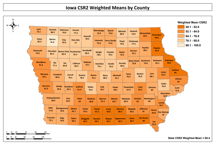 Iowa CSR map (2017) | | kwwl.com
