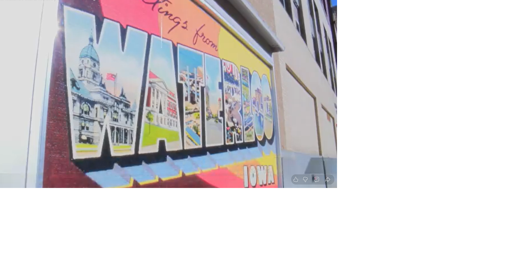 Downtown Waterloo mural restored after crash damage | News | kwwl.com