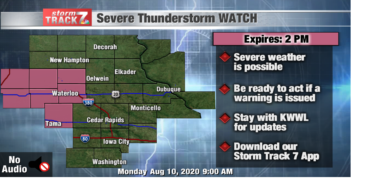 TRACKING: Severe Thunderstorm Watch until 2 p.m. | Archive | kwwl.com