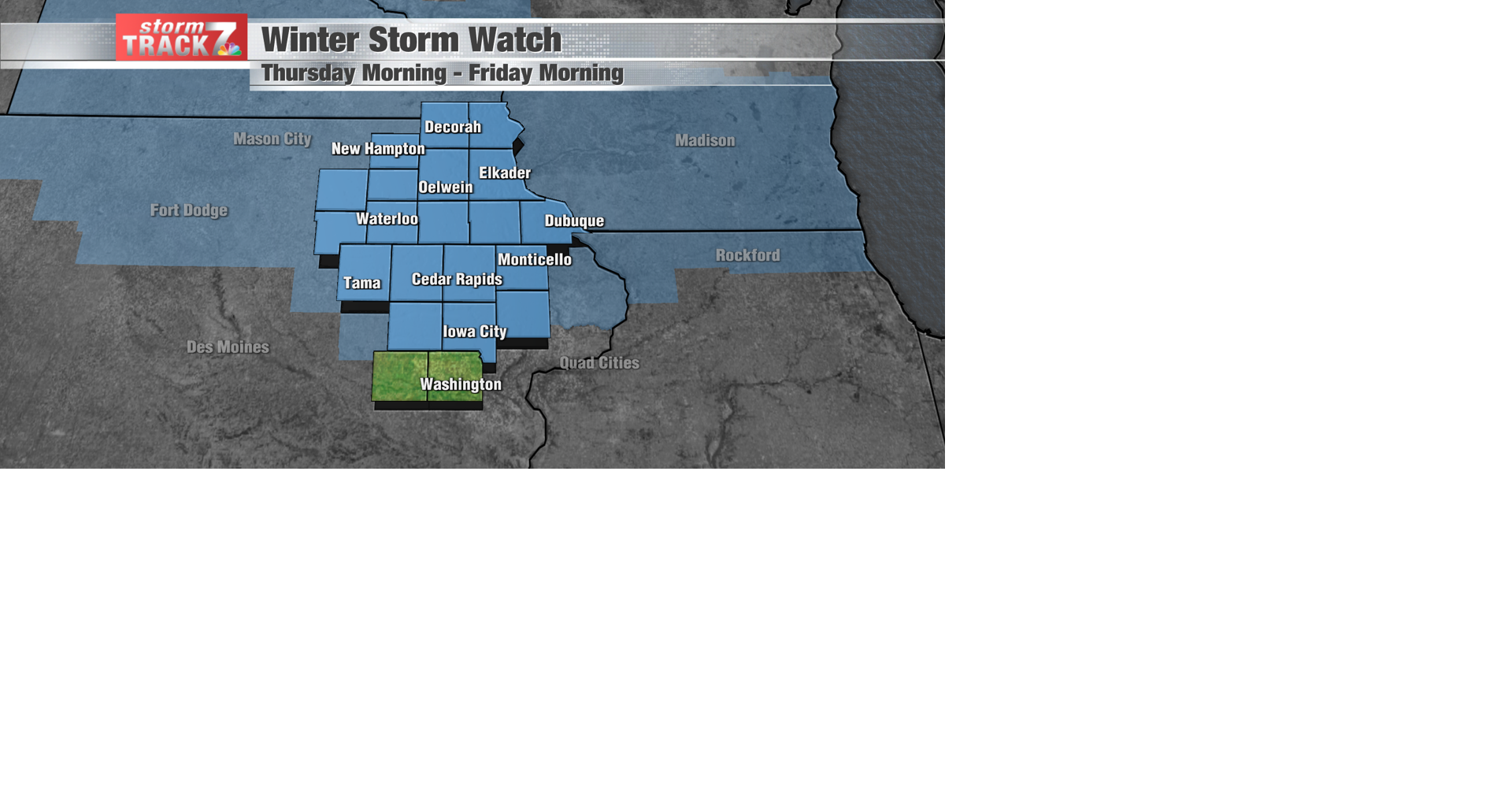 TRACKING: A significant snowstorm Thursday | Top Stories | kwwl.com