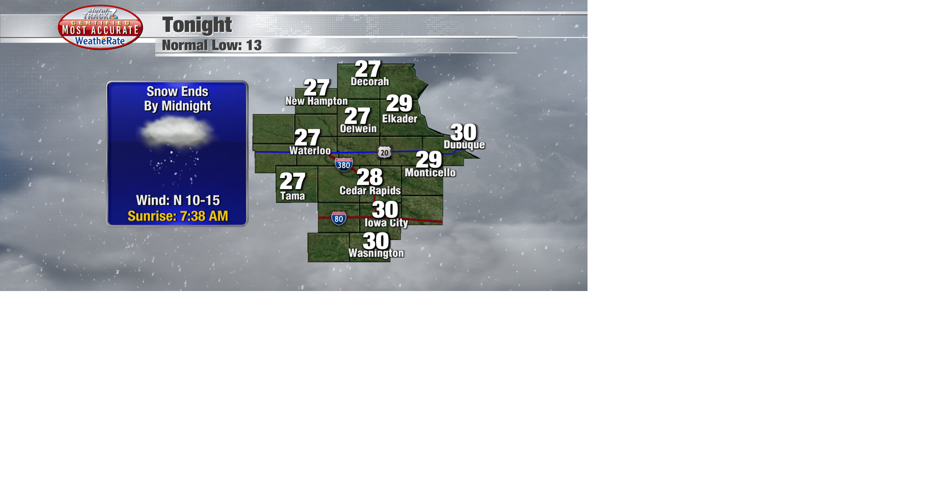 TRACKING: Light snow ends tonight with sunshine Friday afternoon ...