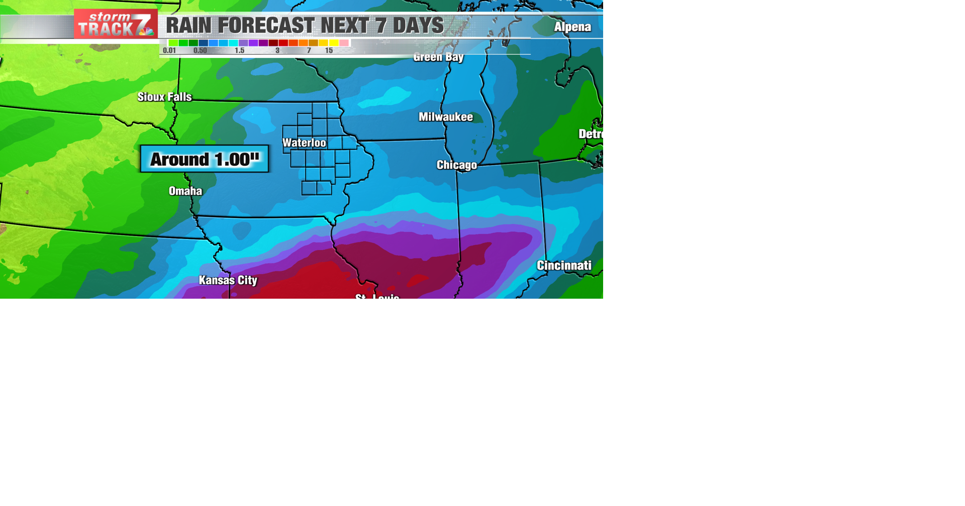 TRACKING: Numerous rain chances over the next 7 days | Forecast | kwwl.com