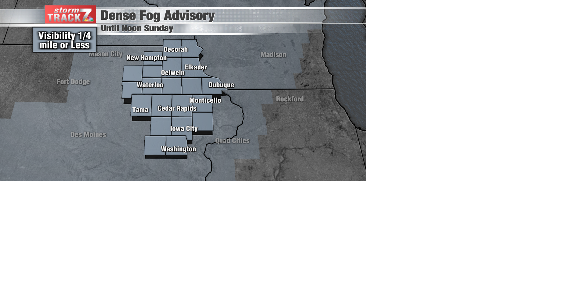 TRACKING: Dense fog through at least noon today | Forecast | kwwl.com