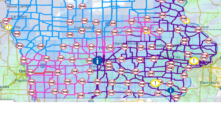 Iowa DOT reporting 'treacherous' travel across most of Iowa | News ...