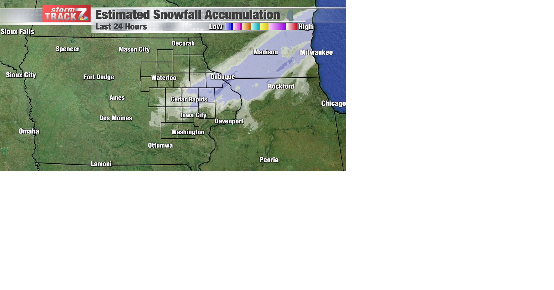Some minor snowfall reports from yesterday, plus rainfall through 7:00 ...