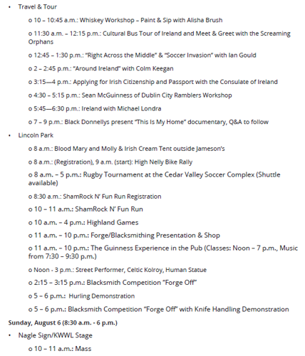 17th Iowa Irish Fest set for August 4, 5 & 6, as seen on The Steele ...