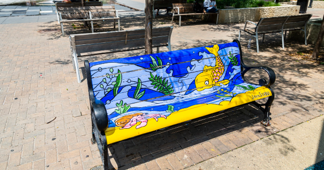 Local artists transform Iowa City's downtown with colorful benches ...