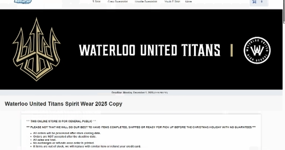 Waterloo School District launches online merch store for Titans apparel ...
