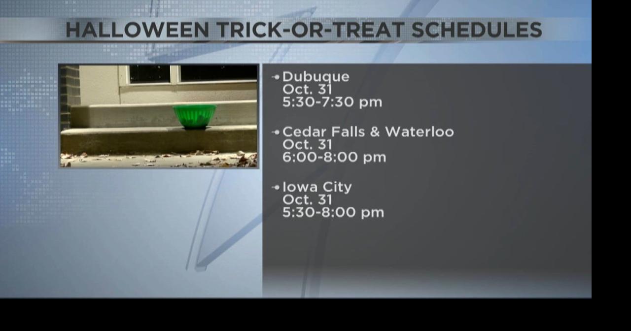 Halloween Trick-or-Treat schedules by major eastern Iowa city | News ...