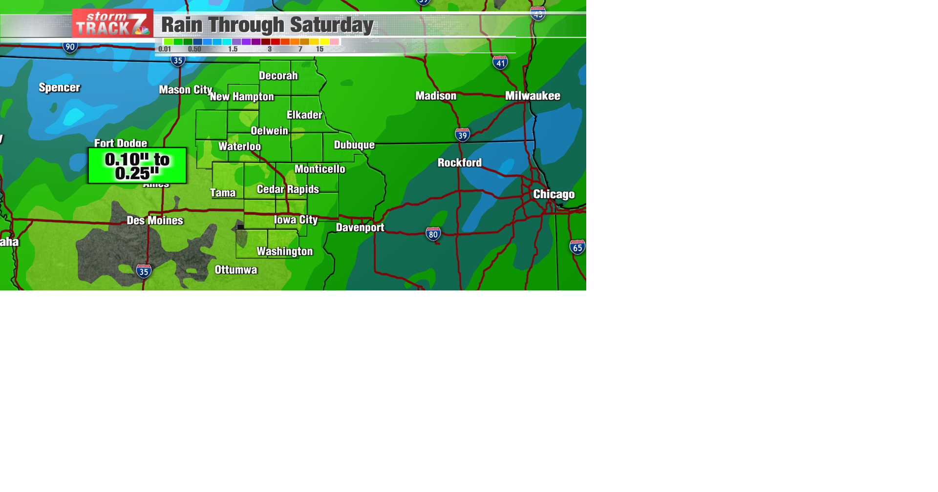 TRACKING: Scattered showers/isolated storms tonight and Saturday | Forecast | kwwl.com