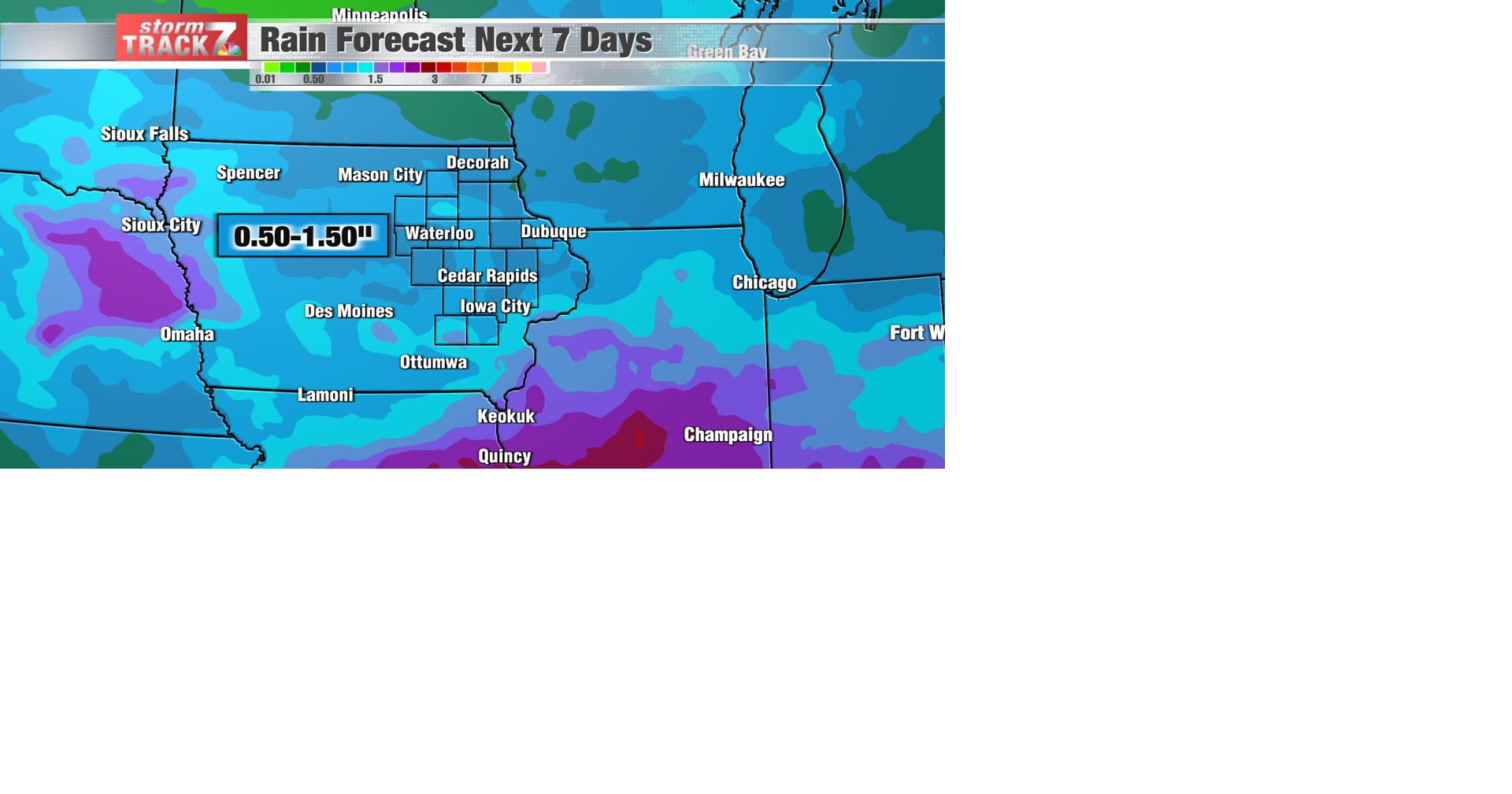 TRACKING: Chances of showers and isolated storms | Forecast | kwwl.com