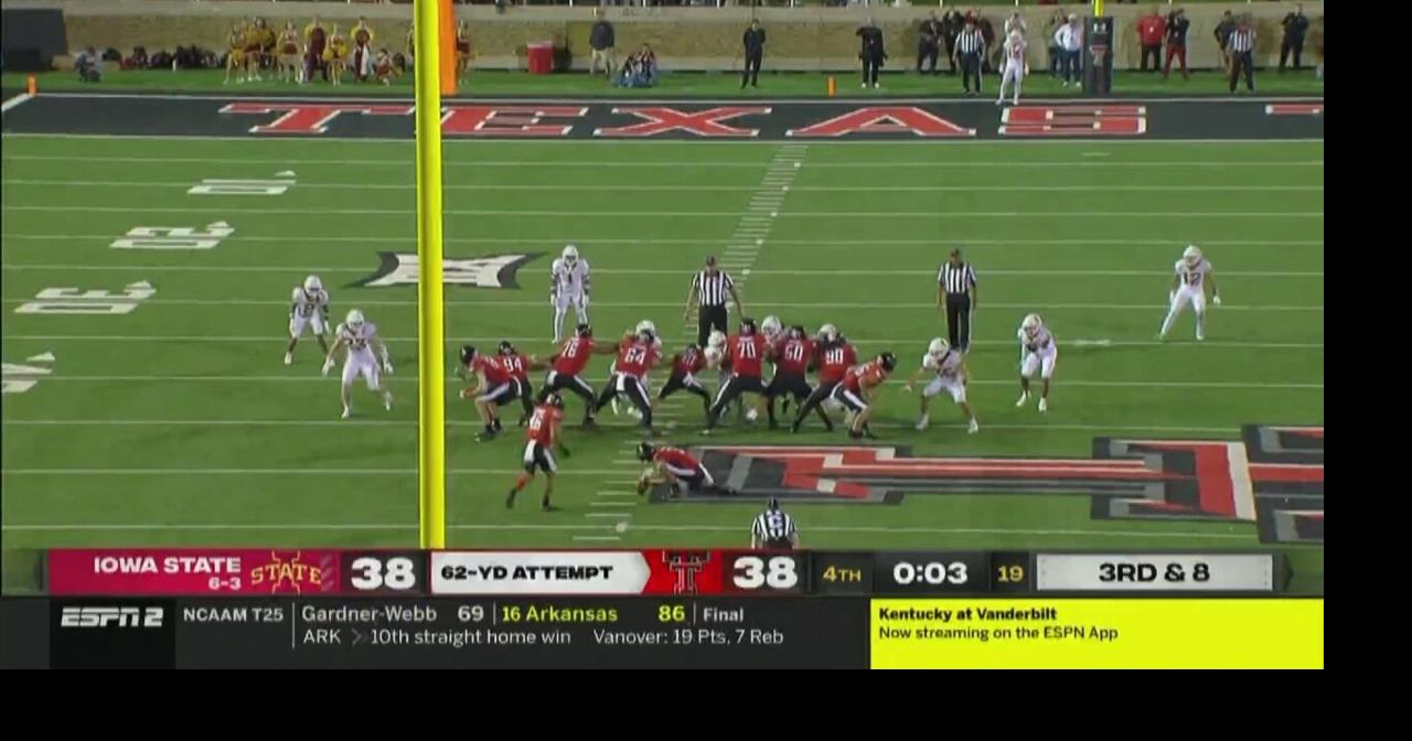 Texas Tech’s 62-yard FG on final play beats Iowa State 41-38 | Sports ...