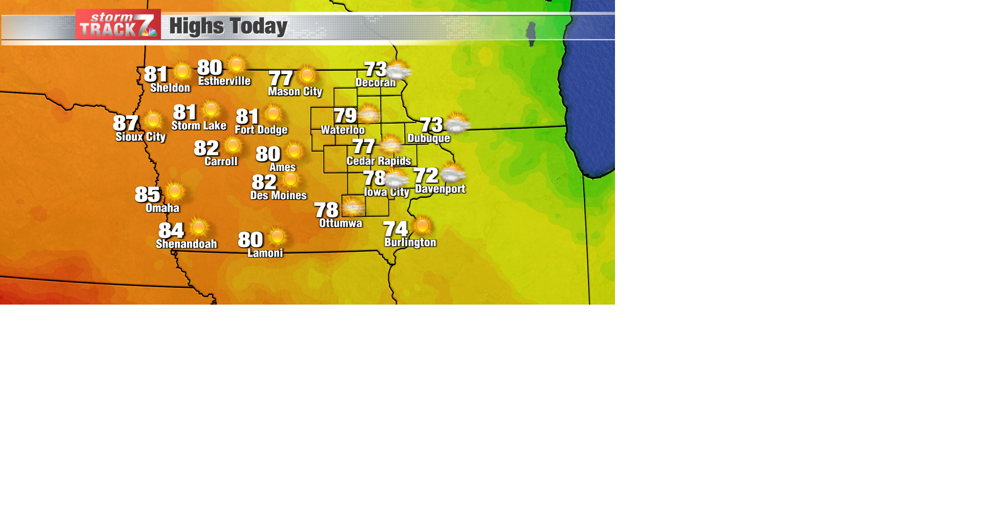 TRACKING: Friday forecast gets an 'A+' | Weather | kwwl.com