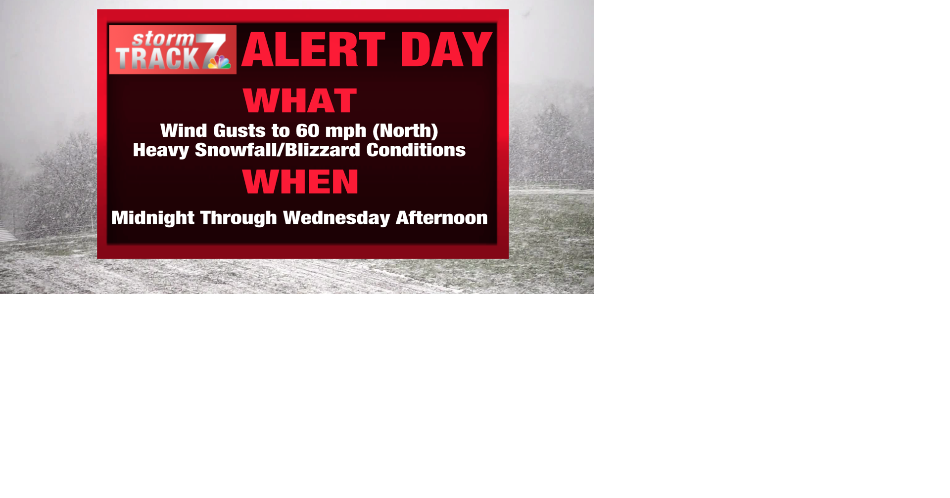 RED ALERT: Rain to snow tonight. Blowing snow Wednesday. | Forecast ...