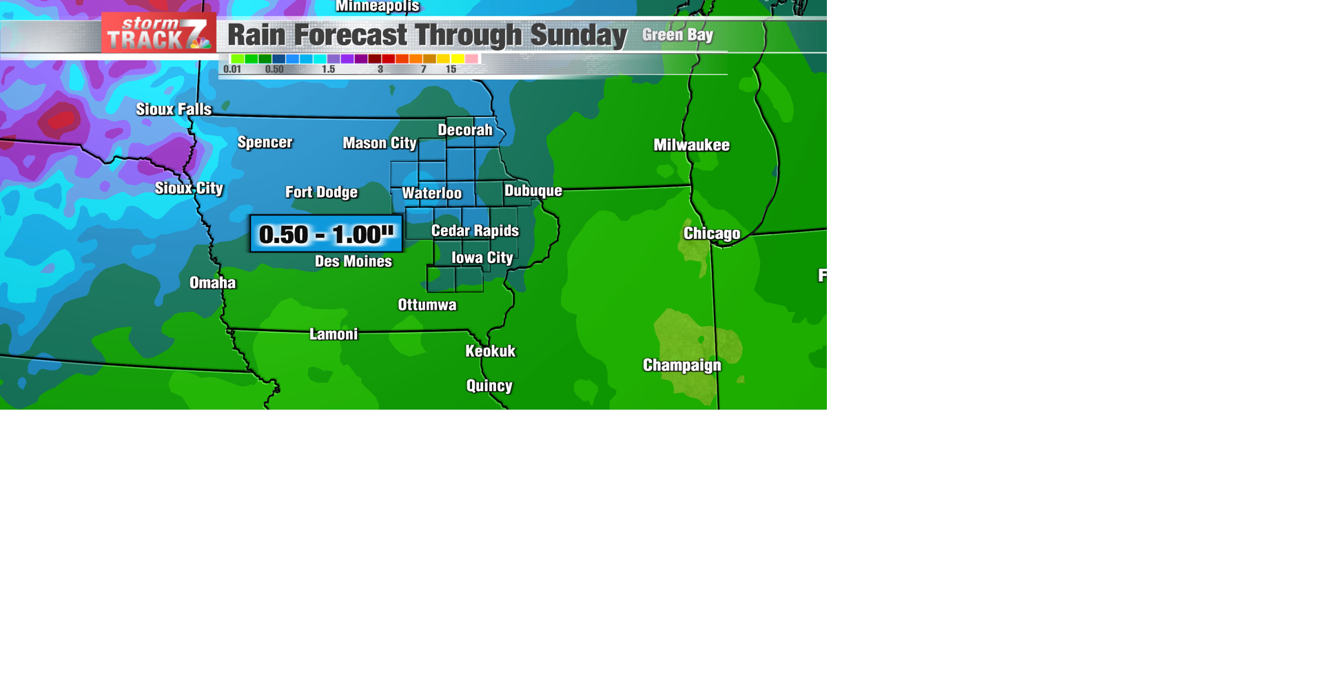 TRACKING: Upward trend of rainfall this weekend | Forecast | kwwl.com