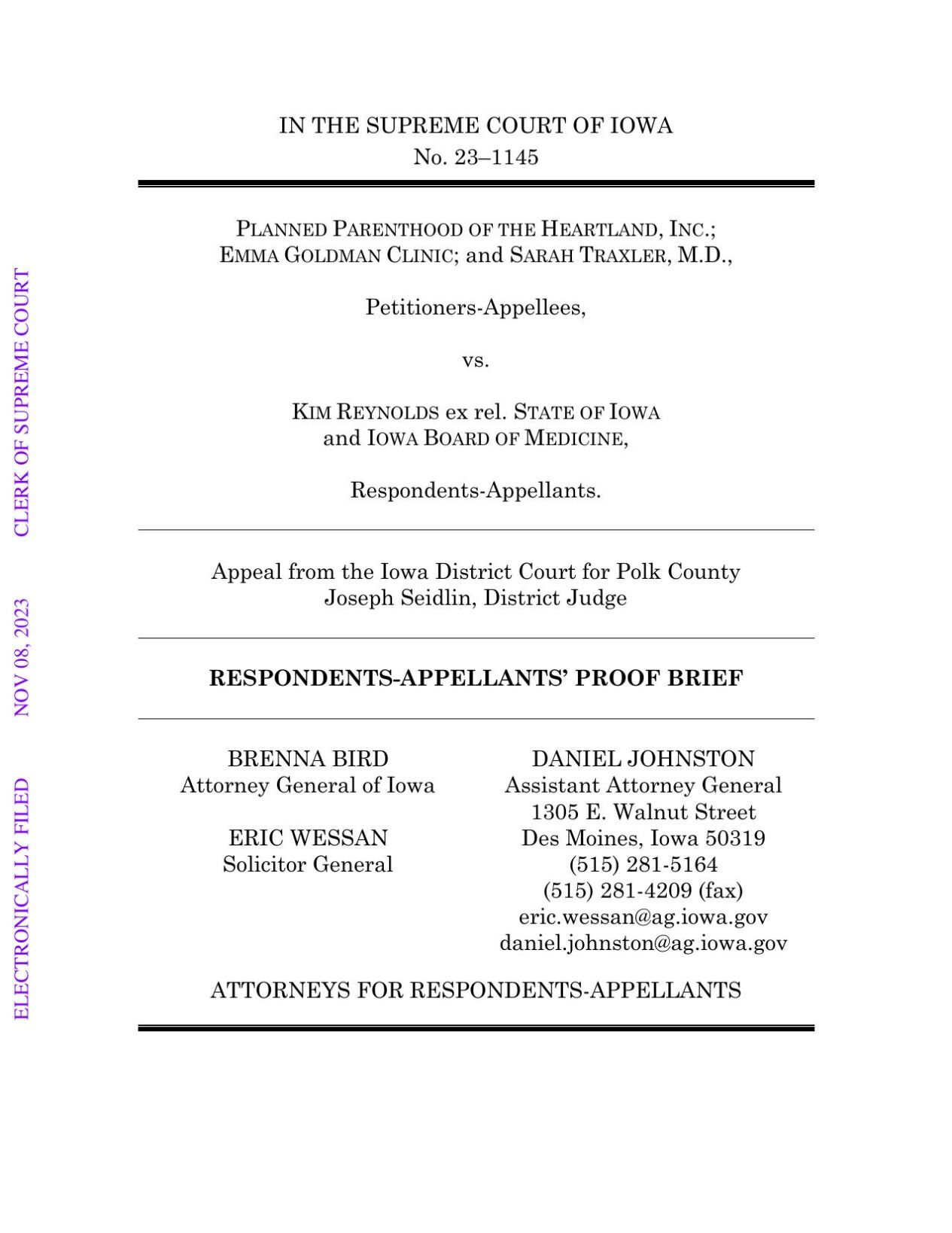 Iowa Supreme Court to hear Attorney General's appeal to uphold six-week ...