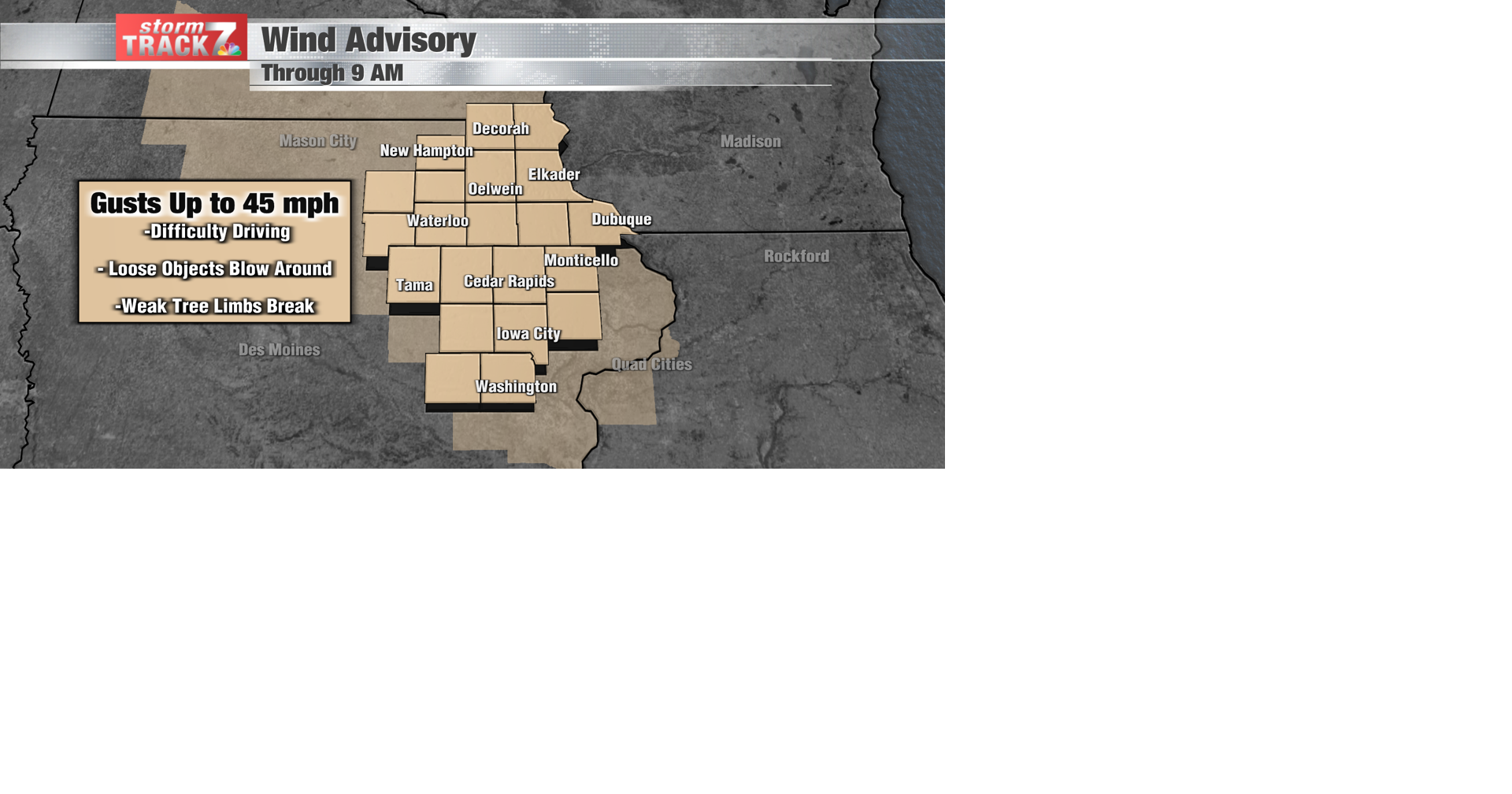 TRACKING: Windy and cold today | Forecast | kwwl.com