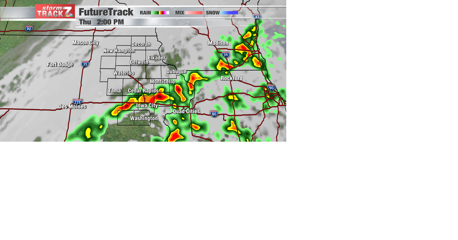 TRACKING: Another round of isolated showers/storms | Forecast | kwwl.com
