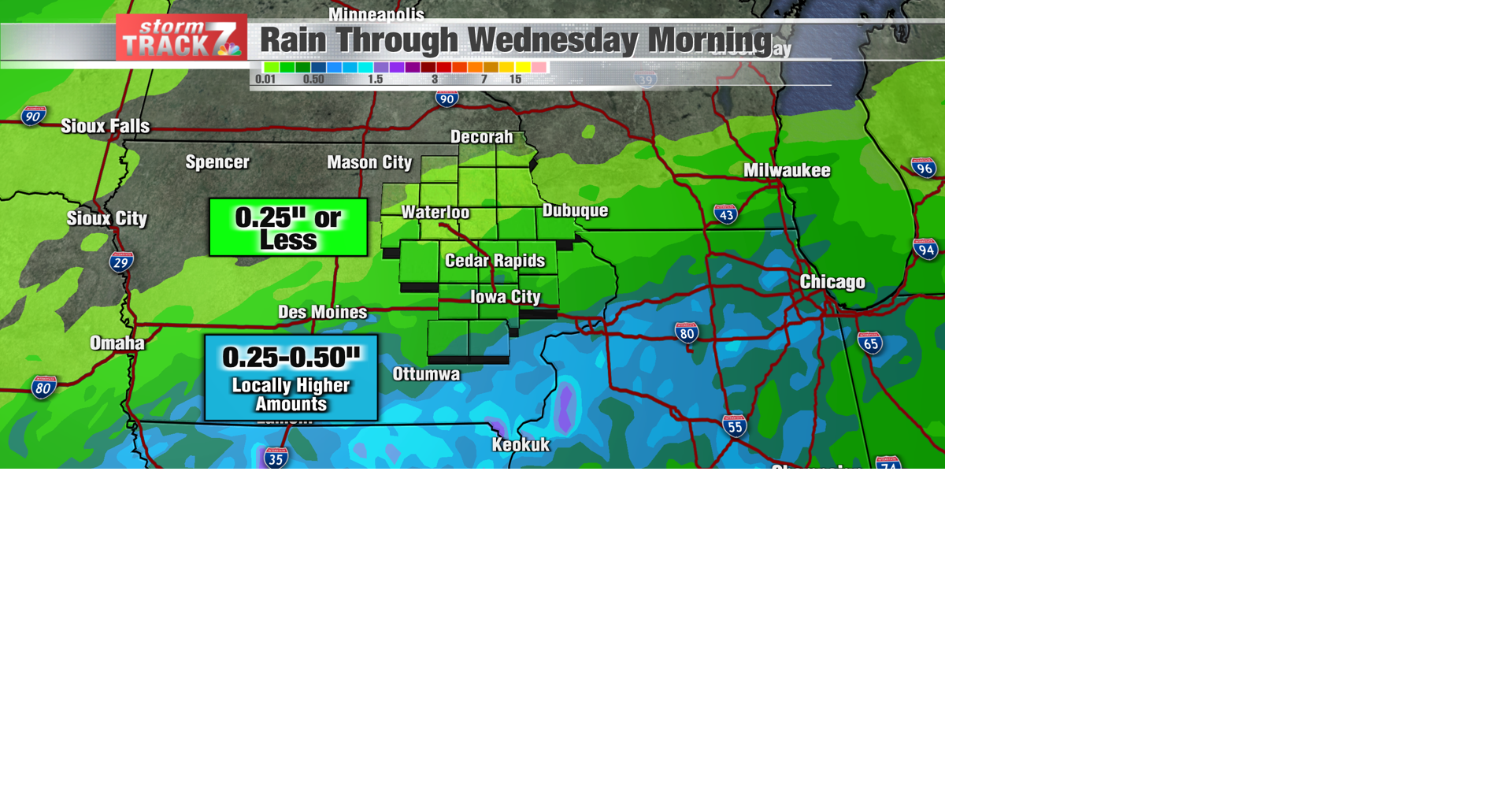 TRACKING: On and off showers and storms through the afternoon | Forecast | kwwl.com