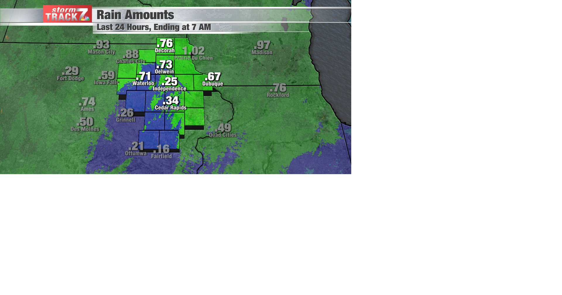 Rainfall totals from Monday 11/18 | Schnack's Weather Blog | kwwl.com